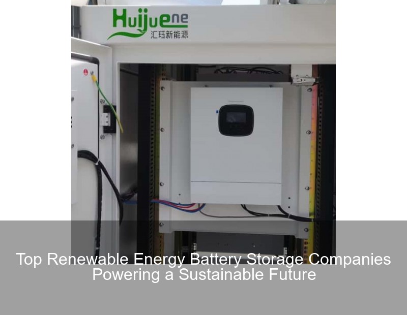 Top Renewable Energy Battery Storage Companies Powering a Sustainable ...