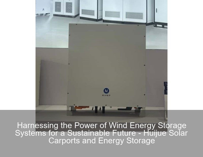 Harnessing the Power of Wind Energy Storage Systems for a Sustainable ...